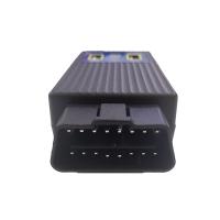 China OBD2 16 Pin Connector Adapter Housing Power Converter Male to Female with 2 USB Ports for sale