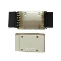 China OBD2 Only Housing No PCB Double Opening Bent Pin Gold Plated Male Nickel Plated Female 16 Pin Connector for sale
