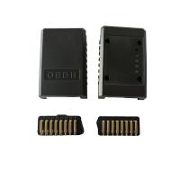 China Bent Pin Gold Plated OBD2 Connector Male Female Black Shell Custom Pinout 16 Pin for sale