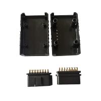 China Bent Pin Gold Plated OBD2 Connector Male Female Black Shell Custom Pinout 16 Pin for sale