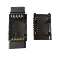 China Bent Pin Gold Plated OBD2 Connector Male Female Black Shell Custom Pinout 16 Pin for sale