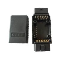 China Bent Pin Gold Plated OBD2 Connector Male Female Black Shell Custom Pinout 16 Pin for sale