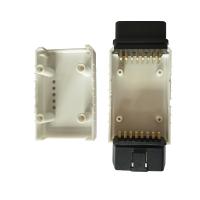 China OBD2 327 Double Opening Bent Pin Gold Plated Male Female White Assembled Housing 16 Pin for sale