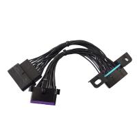 China 16 Pin Male to 2 Female OBD2 Diagnostic Cable 15cm for Volkswagen Vehicles with Custom Pin-Out Options for sale