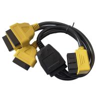 China 0.5M OBD2 Y Cable Assembly - One Male to Three Female Splitter for Automotive Diagnostic Tools for sale