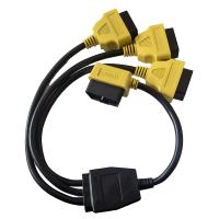 China 0.5M OBD2 Y Cable Assembly - One Male to Three Female Splitter for Automotive Diagnostic Tools for sale