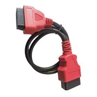 China 30cm Red OBD2 Extension Cable - 16 Pin Male to 2 Female Adapter for Automotive Diagnostics for sale
