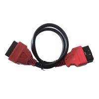 China 30cm Red OBD2 Extension Cable - 16 Pin Male to 2 Female Adapter for Automotive Diagnostics for sale