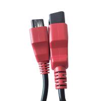 China 30cm Red OBD2 Extension Cable - 16 Pin Male to 2 Female Adapter for Automotive Diagnostics for sale