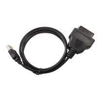 China OEM 16 Pin OBD2 to USB Cable 100cm Black - Universal Automotive Diagnostic Tool for 12V 24V Systems for sale