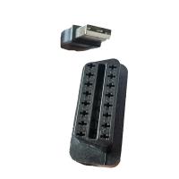 China OEM 16 Pin OBD2 to USB Cable 100cm Black - Universal Automotive Diagnostic Tool for 12V 24V Systems for sale