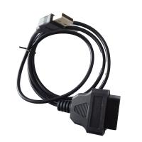 China OEM 16 Pin OBD2 to USB Cable 100cm Black - Universal Automotive Diagnostic Tool for 12V 24V Systems for sale