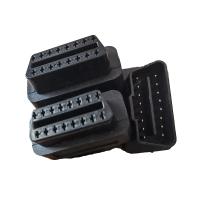 China 16-Pin OBD2 Y-Cable Extension with 1 Male to 2 Female Elbow Connectors, 50cm Length for Automotive Diagnostics for sale