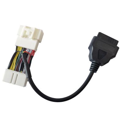 China Tesla OBD2 Diagnostic Cable 30cm 26-Pin Connector with Customizable Pin-Out for Automotive Professionals for sale