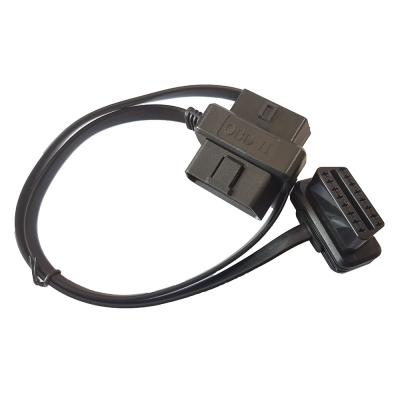 China OBD2 T Splitter Diagnostic Cable 60cm Flat Extension with Custom Pin Configuration for Automotive Industry for sale