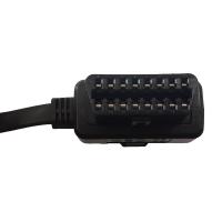 China OBD2 T Splitter Diagnostic Cable 60cm Flat Extension with Custom Pin Configuration for Automotive Industry for sale