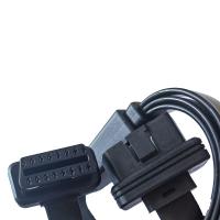 China OBD2 16 Pin Male to 3 Female Flat Ribbon Splitter Extension Cable 50cm for sale