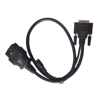 China 60cm OBD2 to DB15 Extension Cable with PA66 ABS PVC Construction for Automotive Diagnostics for sale