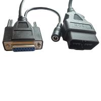 China 60cm OBD2 to DB15 Extension Cable with PA66 ABS PVC Construction for Automotive Diagnostics for sale