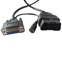China 60cm OBD2 to DB15 Extension Cable with PA66 ABS PVC Construction for Automotive Diagnostics for sale