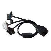 China Automotive OBD2 Connector Cable 16 Pin Male to 3 Female Ports - 50cm Length for Toyota Buick Kia Vehicles for sale