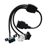 China Automotive OBD2 Connector Cable 16 Pin Male to 3 Female Ports - 50cm Length for Toyota Buick Kia Vehicles for sale