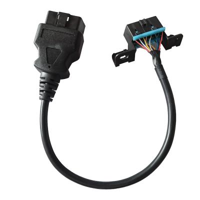 China 30cm Black OBD II Diagnostic Cable 16-Pin Male to Female Connector for Buick Vehicles for sale
