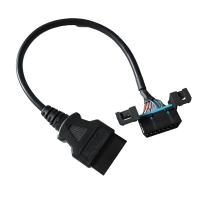 China 30cm Black OBD II Diagnostic Cable 16-Pin Male to Female Connector for Buick Vehicles for sale