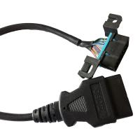 China 30cm Black OBD II Diagnostic Cable 16-Pin Male to Female Connector for Buick Vehicles for sale