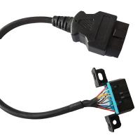 China 30cm Black OBD II Diagnostic Cable 16-Pin Male to Female Connector for Buick Vehicles for sale