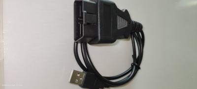 China OEM 16-Pin OBD2 to USB 2.0 Diagnostic Cable - 100cm Length with PA66/Brass Construction for Automotive Testing for sale