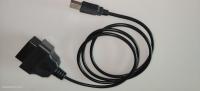 China 16-Pin OBD2 to USB 2.0 A Male Cable - 100cm Automotive Diagnostic Interface with Custom Pin Assignment for sale