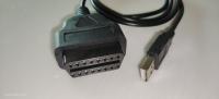 China 16-Pin OBD2 to USB 2.0 A Male Cable - 100cm Automotive Diagnostic Interface with Custom Pin Assignment for sale