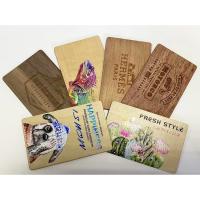 China Wooden NFC Business Cards Laser Engravable 2.5 Inches X 1.5 Inches for sale