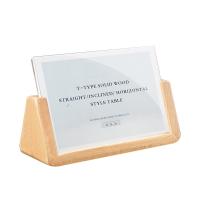 China Acrylic Wood Sign Display Stand for Supermarket Shelf Price Tags for sale