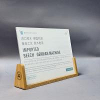 China Acrylic Wood Sign Display Stand for Supermarket Shelf Price Tags for sale