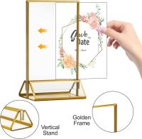China Gold Metal L Shaped Sign Board Stand for Supermarket Shelf Display for sale