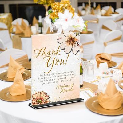 China A4 A5 A6 Acrylic Sign Holder Stand L Shaped Transparent for sale