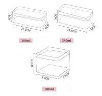 China Food Grade PS Plastic Square Dessert Boxes 8pcs for sale