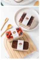 China Food Grade PS Plastic Square Dessert Boxes 8pcs for sale