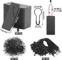 China Uncoated Black Paper Price Tags with String and Safety Pins 1.57x3.54 Inch for sale