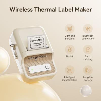 China NIIMBOT B21 Barcode Thermal Label Printer Label Maker Machine Retro Wireless for sale