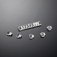 China 140 pcs AP3-5-3 Triangular price cubes are made from Transparent plastic and have embossed black lettering for sale