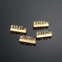 China Custom Gold Zinc Alloy 3D Jewelry Price Tag Display Sign for sale