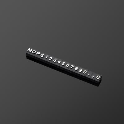 China AP1-5-3 5*3mm 170pcs per pack Plastics Flat Relief Digital Price Tag for supermarkets bakeries for sale