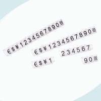 China Spot Strip Digital Jewelry Tags Display Number For White Dollar Euro Transparent Black for sale