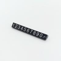 China Black Base White Text 3D Numbers Pentagon Shape Price Tag Cube for Jewelry Display Rack for sale