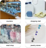 China Black Jewellery Price Cubes Display With 3D Digital Watch And Cubic Tag Nail Sticker for sale
