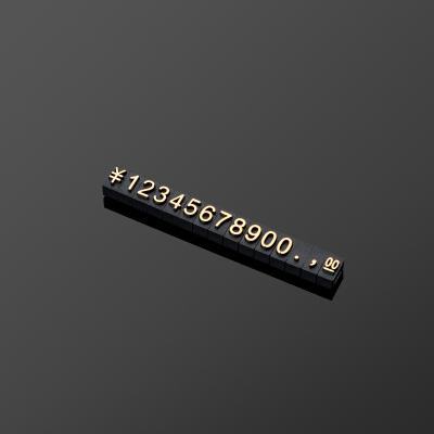 China AP1-5-3 5*3mm ABS Plastics Pricing Systems Flat Relief Digital Price Tags for sale