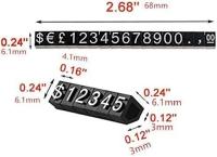 China 24 Alphabet Stick On Number Zero Tags For Retail Display And Jewelry Stand Combined for sale